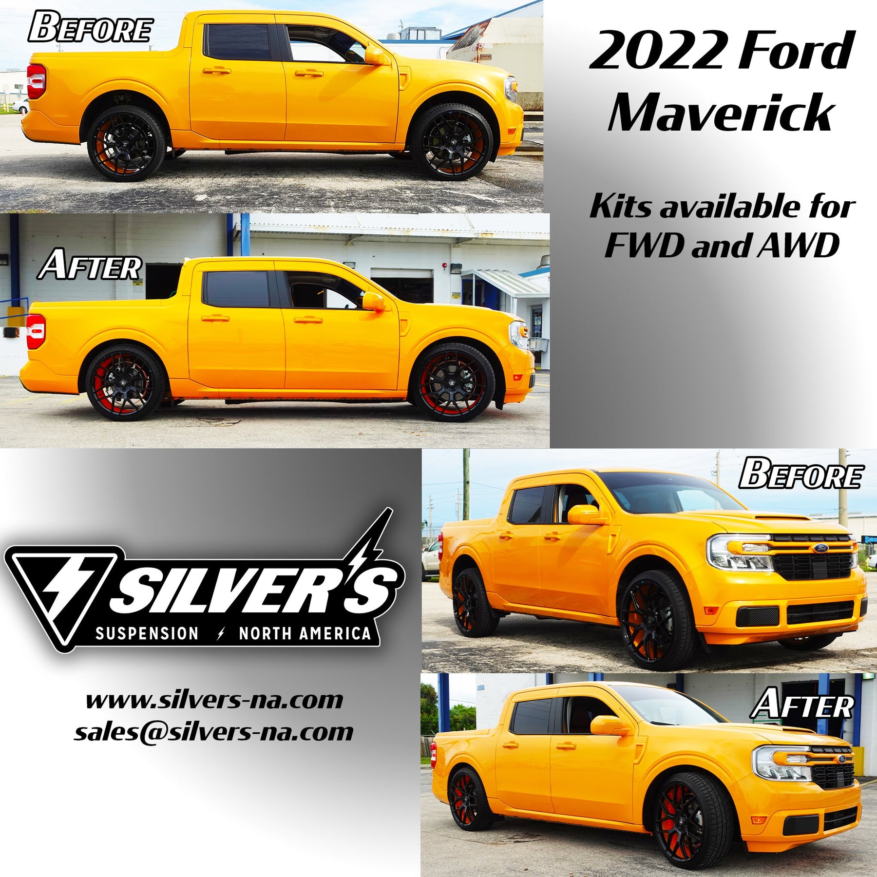 Silver's NEOMAX Coilovers Ford Maverick AWD (P758) 2022+ – Silvers ...